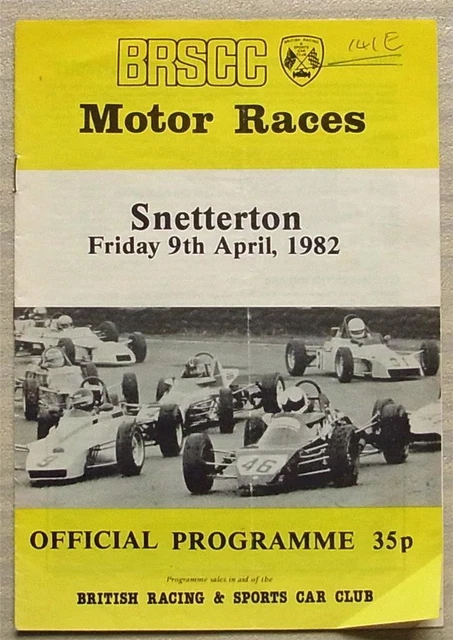 SNETTERTON 9 APR 1982 BRSCC MOTOR RACES Official Programme £9.99 ...