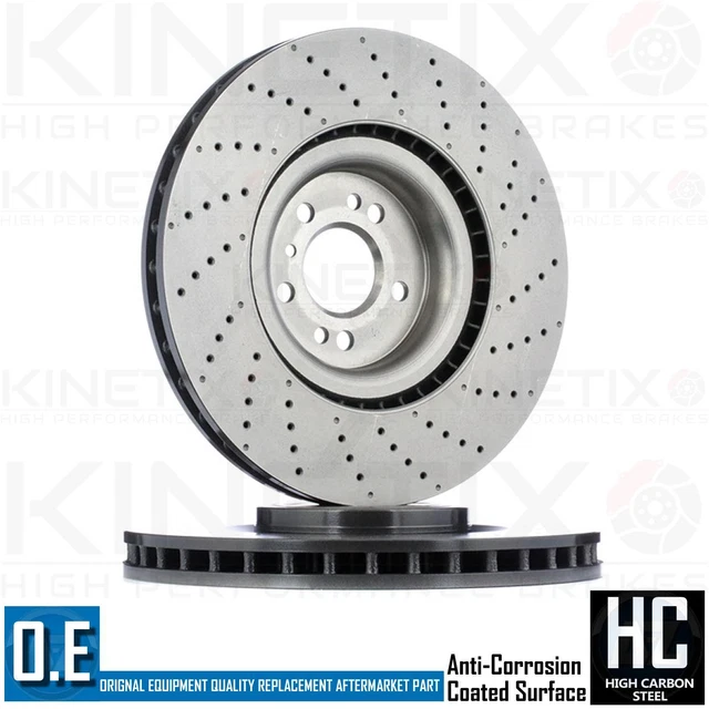 FOR MERCEDES A-CLASS W177 A45 AMG 2019- DRILLED FRONT BRAKE DISCS PAIR ...