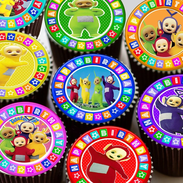 TELETUBBIES JOYEUX ANNIVERSAIRE Cupcake Toppers Décoration 4U207 EUR 6 ...