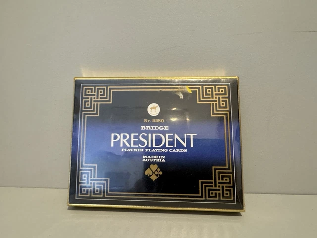 PIATNIK PRESIDENT DOUBLE Pack of Bridge Playing Cards No 2280 Made in ...