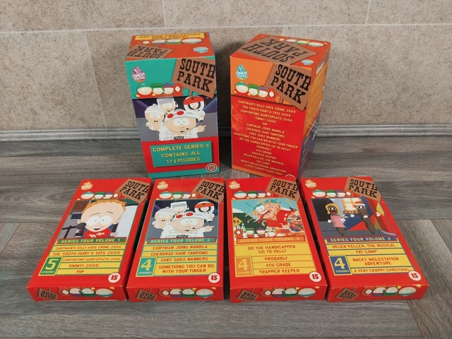 SOUTH PARK SERIES 4 Vol 1,2,3,4 All 17 Episodes- VHS Video Cassette ...