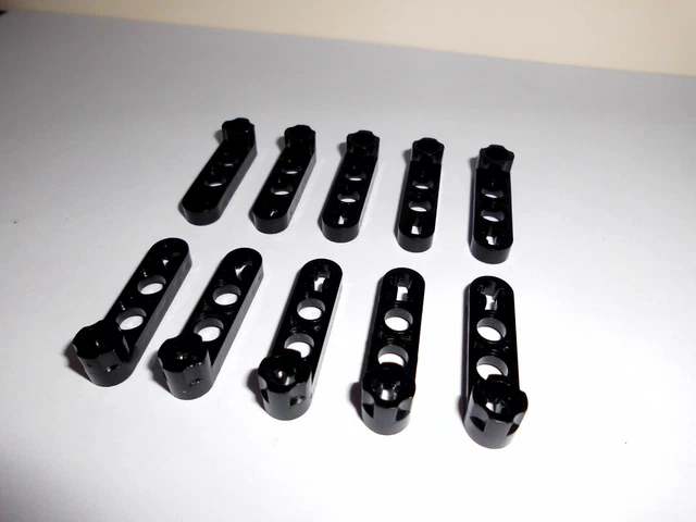 LEGO TECHNIC (2825) 10 Thin Lift Arms 1x4 with Pin, in Black from 8435 ...