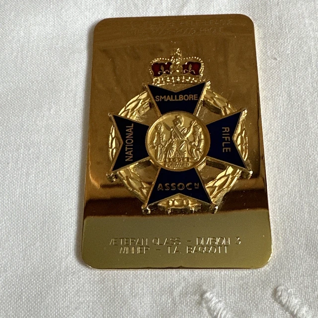 *NATIONAL SMALL-BORE RIFLE Assocn Vet Class Div 3 2008-9 Gold Tone ...