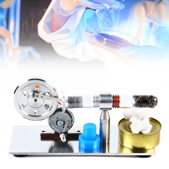 MINI HOT AIR Stirling Engine Model Generator Motor Steam Power ...