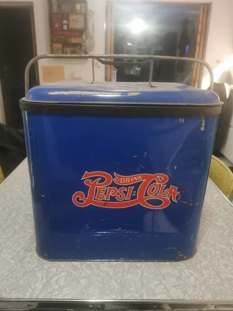 VINTAGE ESKIMO PEPSI cooler box ice chest with tray 1950s £75.00 ...