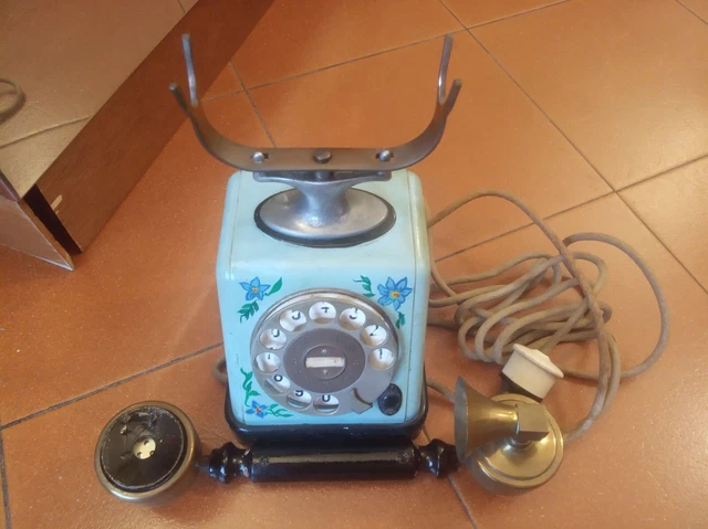 TELEFONO A DISCO TEFAG Germania Berlino 1930 con cavo e cornetta ...