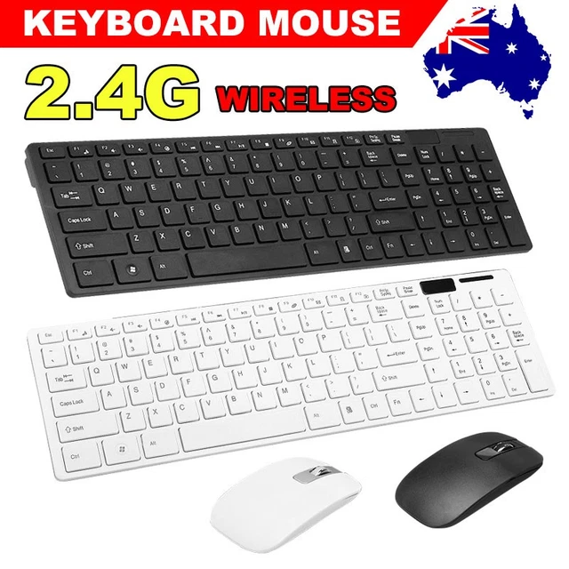 WIRELESS KEYBOARD AND Optical Mouse Cordless For Windows Desktop USB ...