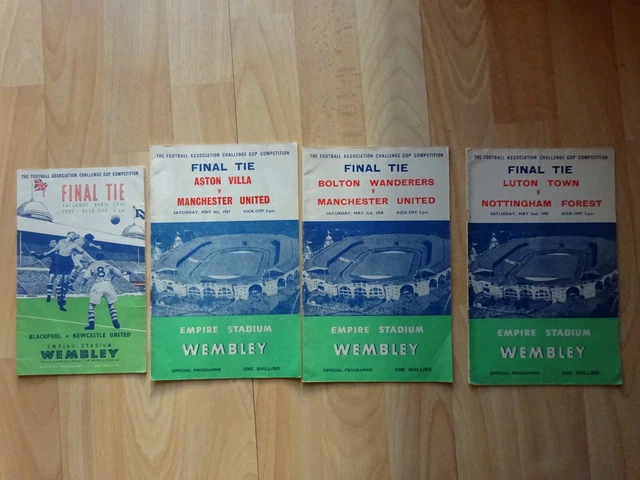 4 FA CUP final programmes 1951, 1957, 1958, 1959 £46.50 - PicClick UK