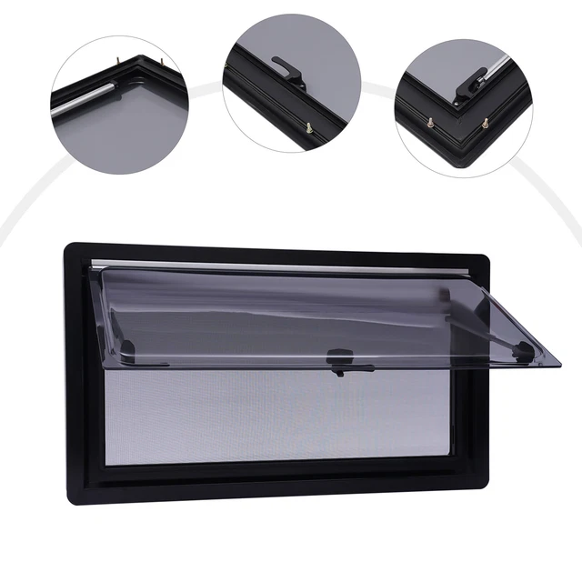900X500MM RV CARAVAN Camper Motorhome Hinged External Push-Out Window ...