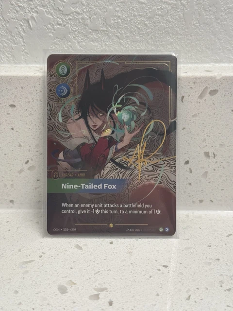 RIFTBOUND TCG AHRI Nine-Tailed Fox Overnumbered Signature £1,782.40 ...