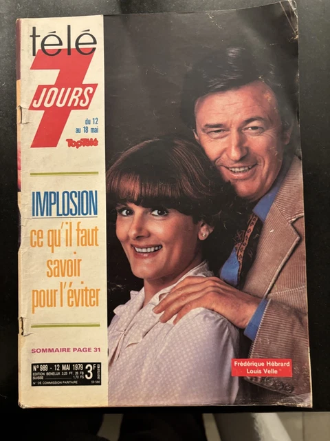 TELE 7 JOURS N° 989 LOUIS VELLE ALAIN DELON VERONIQUE JANNOT mai 1979 ...