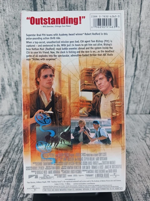 SPY GAME (VHS, 2002, Universal) Robert Redford, Brad Pitt - Brand New ...