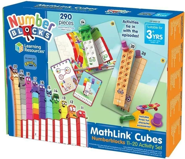 LEARNING RESOURCES MATHLINK Cubes Educational Number Blocks 11-20 ...