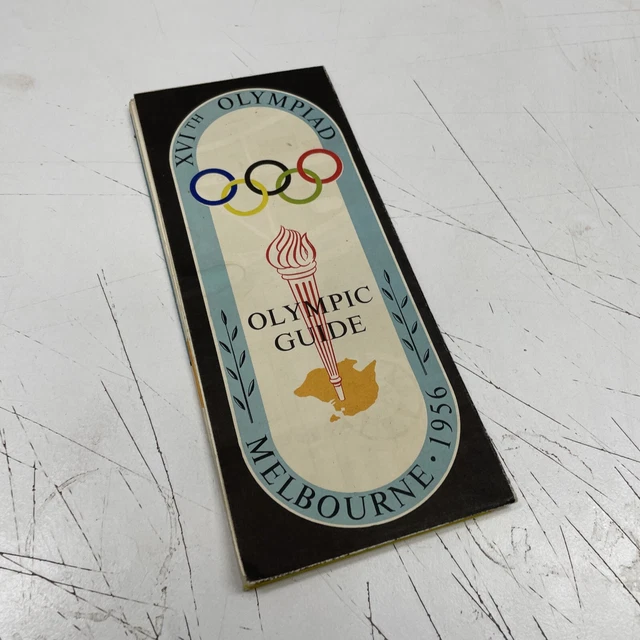 ORIGINAL VINTAGE 1956 Melbourne Australia Olympic Games Brochure Guide ...