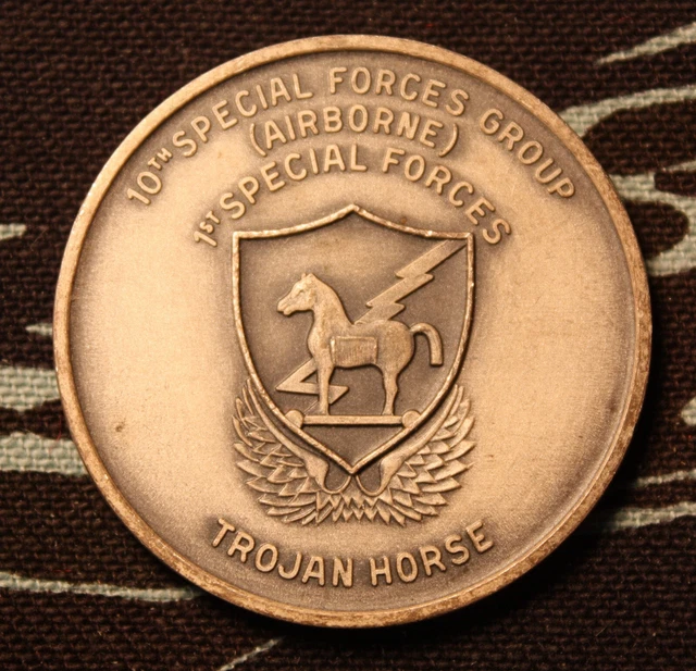 ORIGINAL 10TH SPECIAL Forces Group Airborne Challenge Coin US ARMY ...