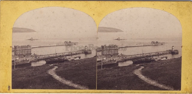 ISLE OF MAN UK Photo William Callister Stereoview Vintage Albumin ca ...