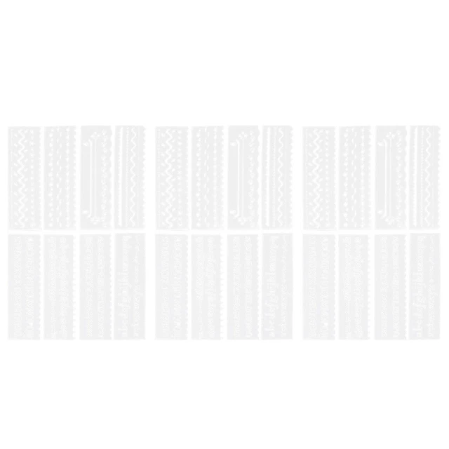 3 SETS ALPHABET Drawing Template Number Stencils Kit Letter Templates ...