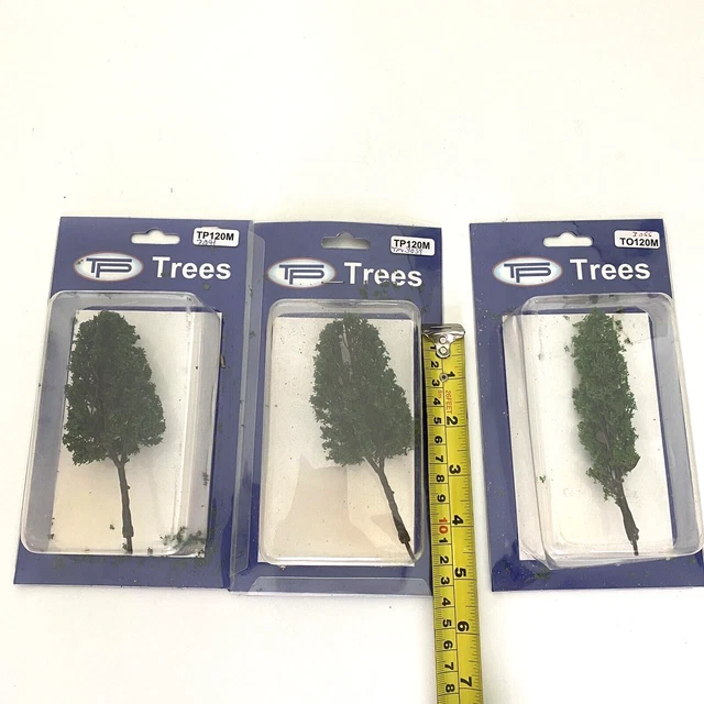MIXED TALL TREES Bulk (3) Model Railway Scenery Wargames Diorama 12cm 5 ...