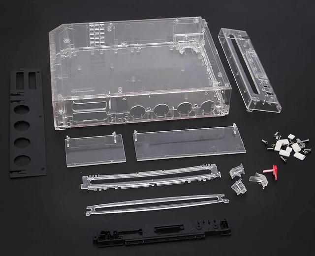 WII NINTENDO TRANSPARENT Shell Full Case Housing Clear Glass 64 ...