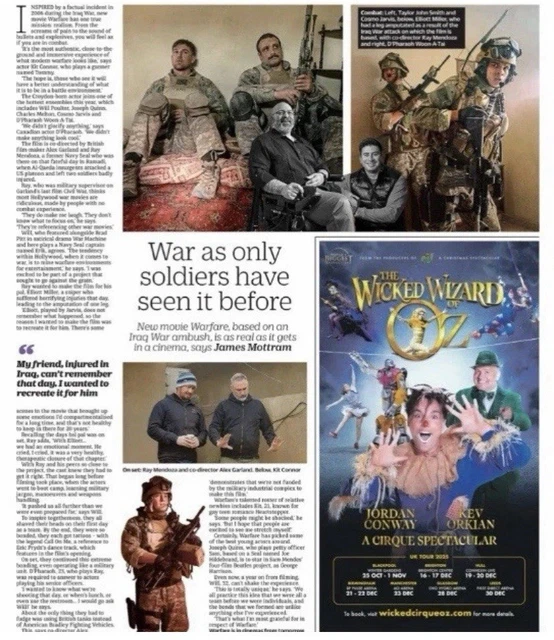 KIT CONNOR WARFARE Movie Cast Interview Review News Article Clipping ...
