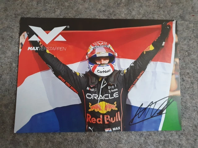MAX VERSTAPPEN F1 World Champion 2022 - Dutch 2022 GP - Printed Signed Photocard £7.00 - PicClick UK