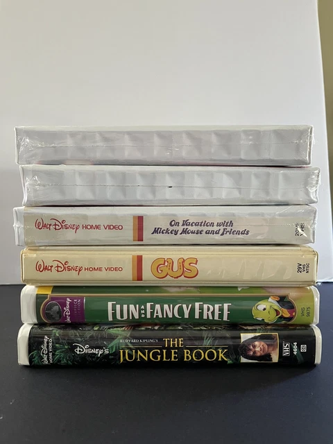 VINTAGE LOT OF Untested Walt Disney Home Video of 6 VHS Tapes Cartoon ...