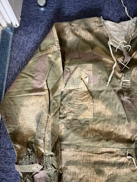 WW2 REPRODUCTION GERMAN Tan And Water Sumpftarn Smock Size XL Used No ...