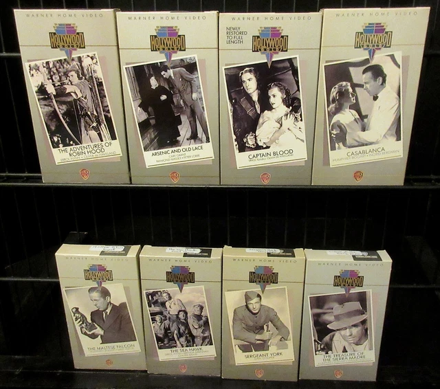 WARNER BROS HOLLYWOOD Gold Collection VHS x 8 LOT (Casablanca, etc ...