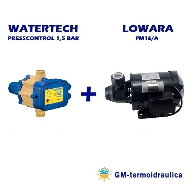 KIT AUTOCLAVE ELETTROPOMPA LOWARA PM16 Press Control WATERTECH 1,5 Motore Acqua EUR 140,00 ...