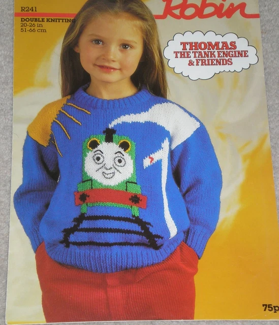THOMAS THE TANK Engine Children's Sweater Knitting Pattern R241 £1.00 ...