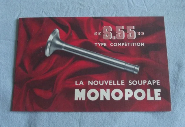 ANCIENNE BROCHURE PUBLICITAIRE La Nouvelle Soupape Monopole "S55" Type EUR 10,99 - PicClick FR