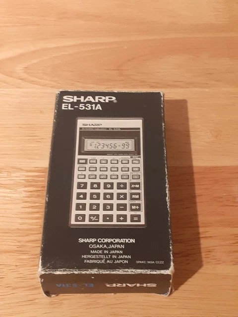 SHARP EL 531 a vintage calculator in Box with Original Manual £20.00 ...