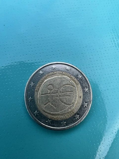 2 EURO COIN stick man, EMU 1999-2009 possible misprinting £2,137.77 ...