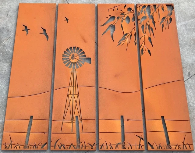 DECORATIVE GARDEN METAL Fence Screen 'Outback' Lasered, 2000x2250 ...