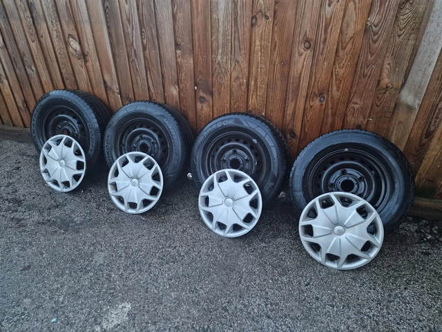 4 X GENUINE FORD TRANSIT CUSTOM STEEL WHEELS TYRES MK8 215/65R15 INC ...