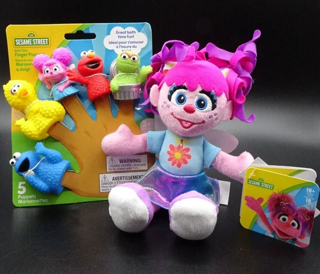 SESAME STREET BUNDLE Pack - 5 Finger Puppets & Abby Cadabby 6" Plush ...