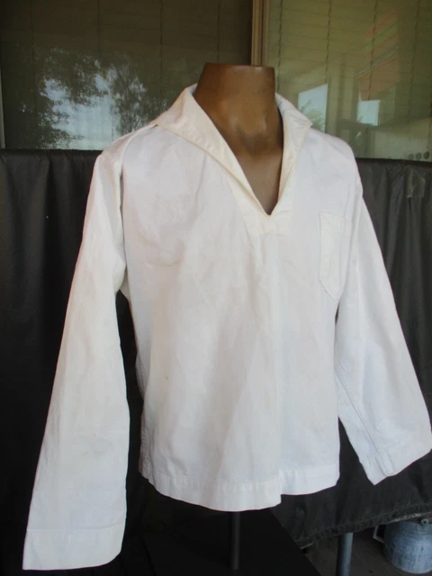 WWII, KOREAN WAR US Navy White Crackerjack Cotton Jumper, size 44 A £ ...
