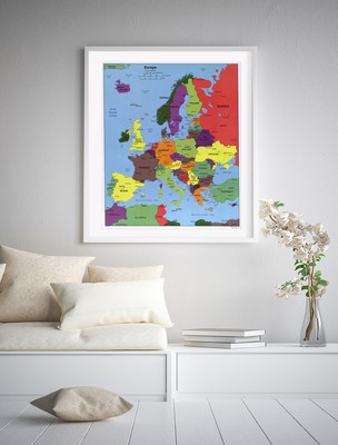 2004 MAP OF Europe | Vintage Europe Map | Europe Wall Art Map ...