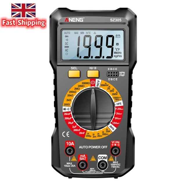 DIGITAL MULTIMETER AUTO-RANGING Voltage Detector Electrical Tools ...