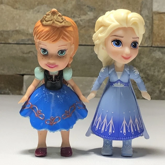 DISNEY FROZEN 3.25” Mini Toddler Figures Dolls Elsa & Anna Set Of 2 $10 ...