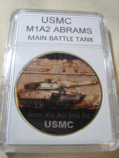 USMC - M1A2 ABRAMS "Main Battle Tank" Challenge Coin EUR 12,79 ...