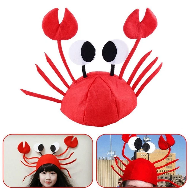 ADULT/KID'S COSPLAY CARTOON Sea Animal Cap Felt Crab Hat Party ...