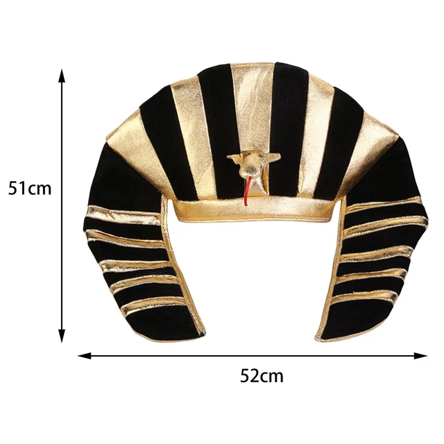 HALLOWEEN EGYPTIAN PHARAOH Hat Realistic Pharaoh Headdress for Unisex £ ...