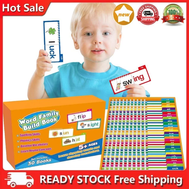 CVC WORD FLIP Chart Vowel Word Flashcards Educational Word Builder Game ...