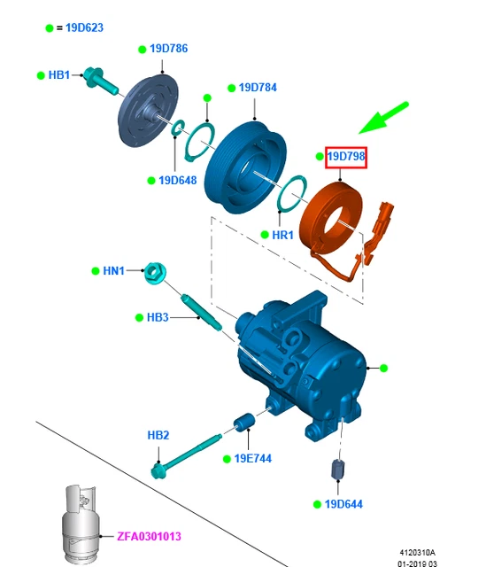 FORD RANGER T6 MK1 A/C Compressor Magnetic Disc 1718209 NEW GENUINE £91 ...