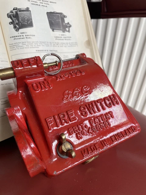 VINTAGE INDUSTRIAL FIRE Switch circa 1950 /60s Firemans switch £160.00 ...