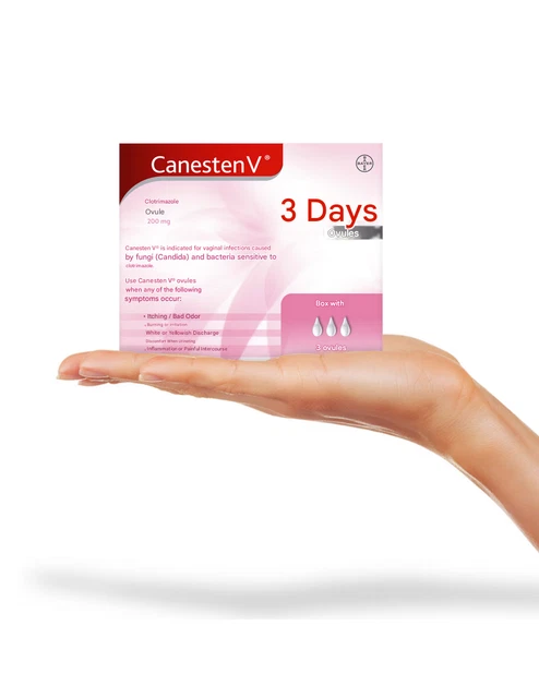 CANESTEN V 3 Ovulos Ovules Vaginal Infection Antifungal Treatment FREE ...