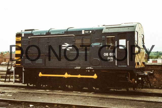 UK DIESEL TRAIN Railway Photograph Of Class 08 08619 Loco. Rm08-199 £1. ...
