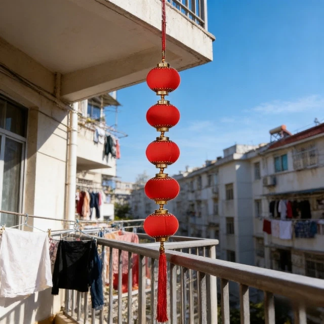 2026 CHINESE NEW Year Flannel Lantern String Suitable for Spring Decor ...