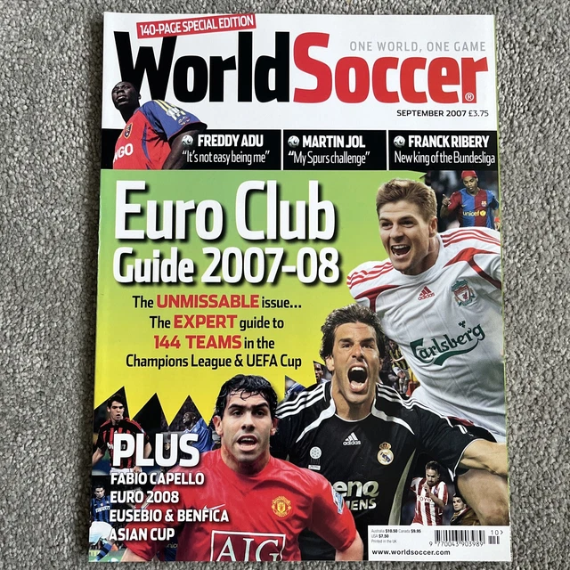 WORLD SOCCER MAGAZINE September 2007 - CHAMPIONS LEAGUE GUIDE 140 PAGES ...